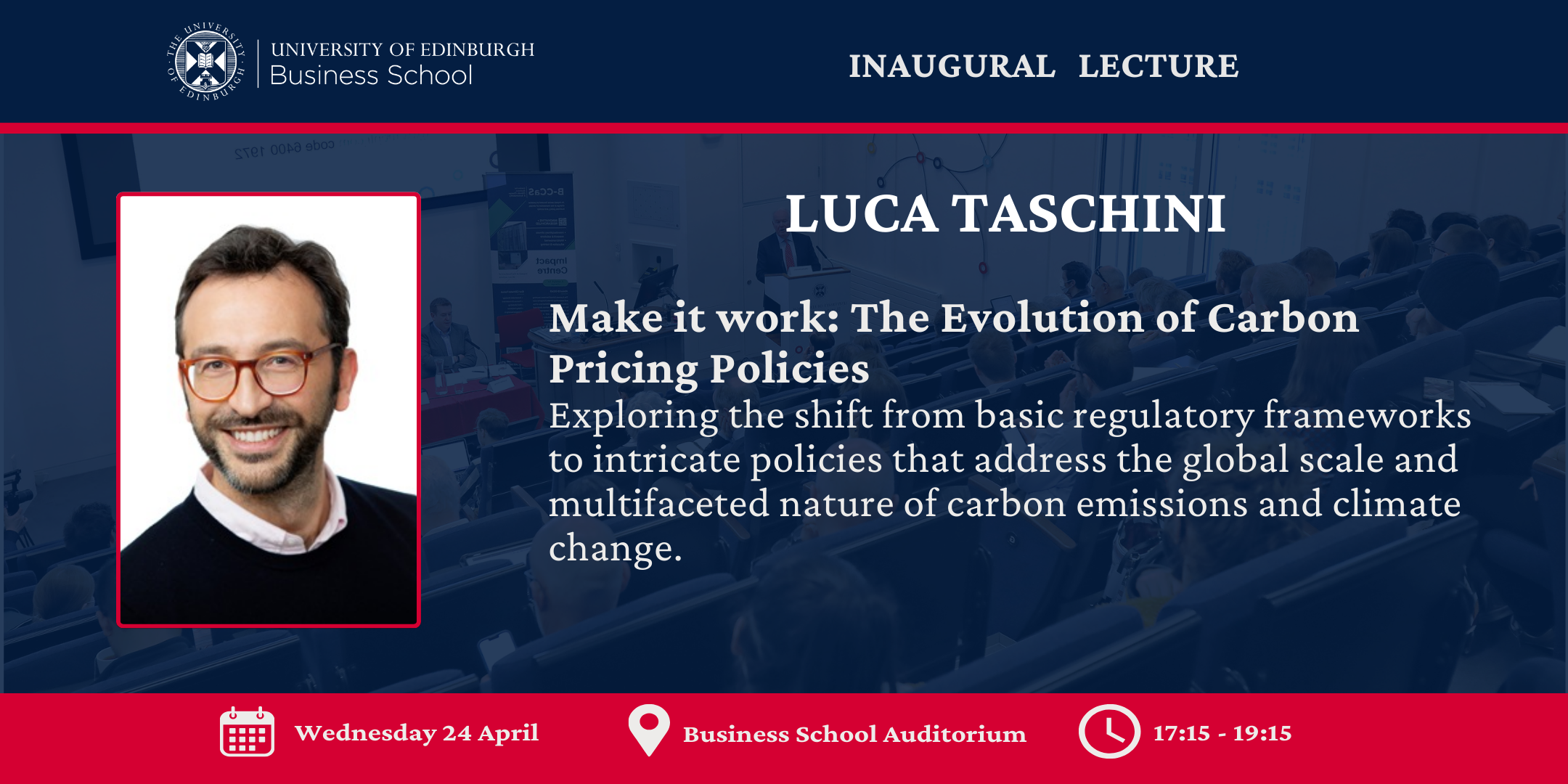 Professor Luca Taschini's Inaugural Lecture | College of Arts ...